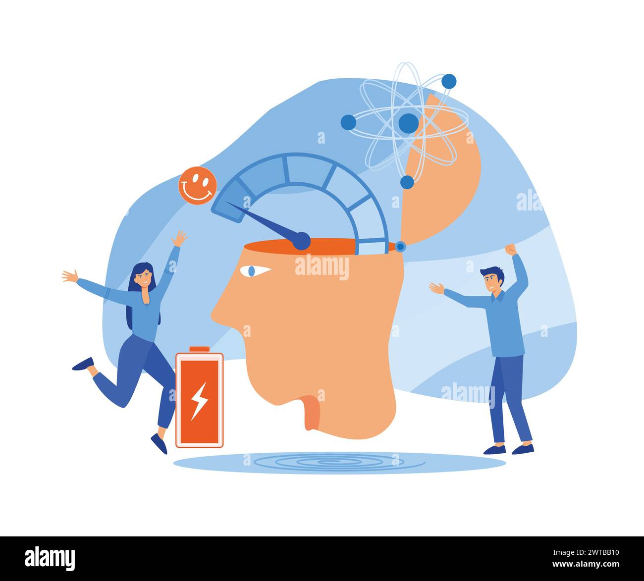 Stress Level concept. People are on the mood scale, stress rate ...