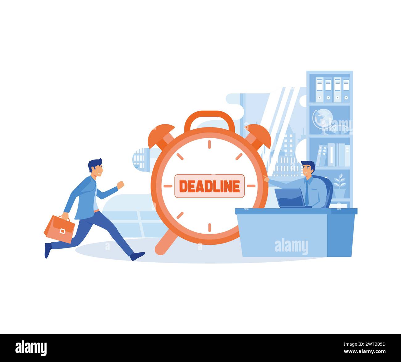 Urgent work deadline in Stock Vector Images - Alamy