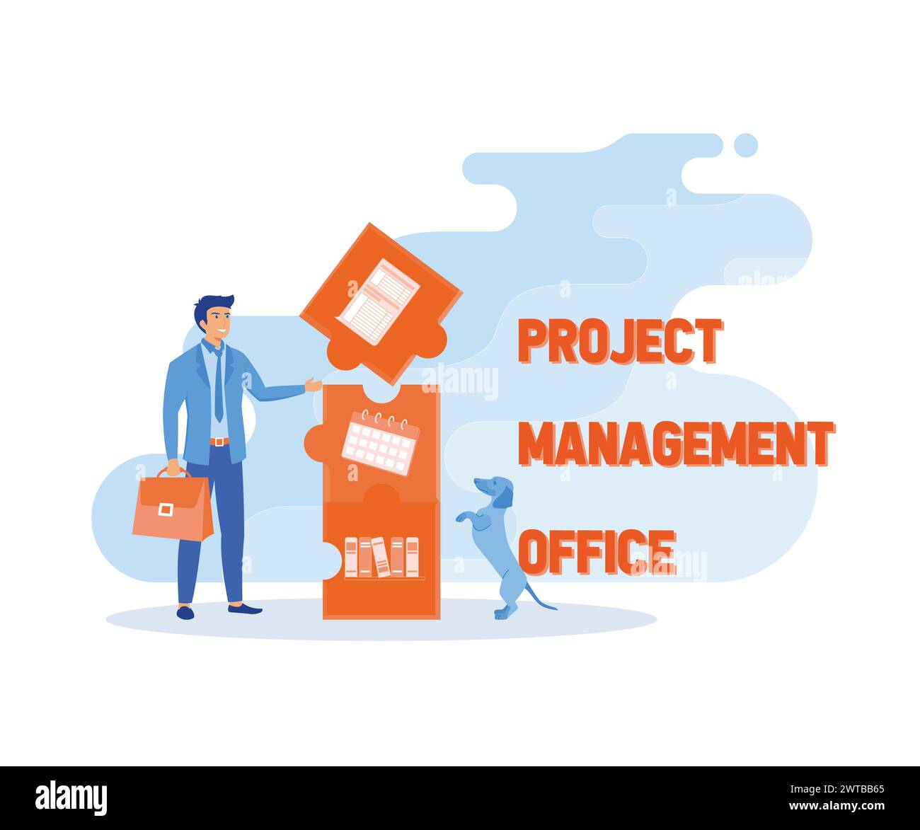 Project Management Office acronym, business concept. flat vector modern ...