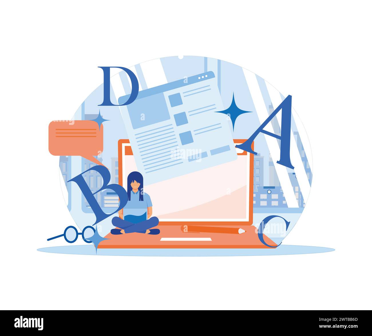 Freelance content creator Stock Vector Images - Alamy