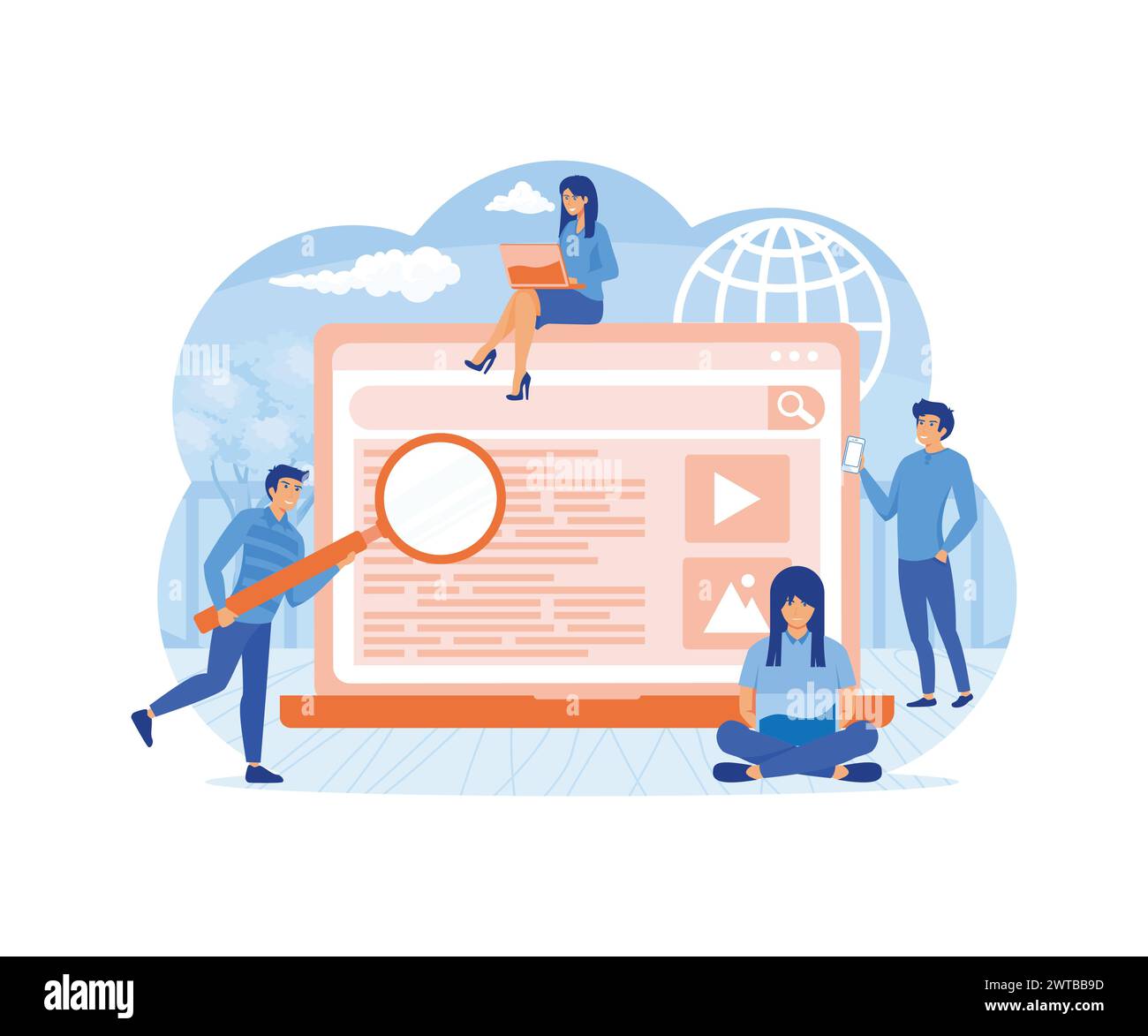 Using answering Stock Vector Images - Alamy