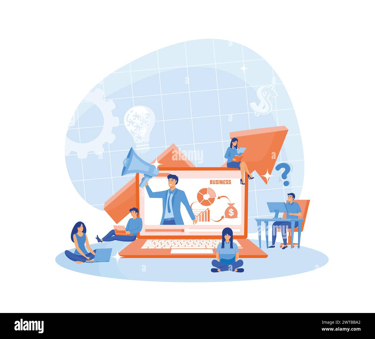 Women sitting on big Stock Vector Images - Alamy