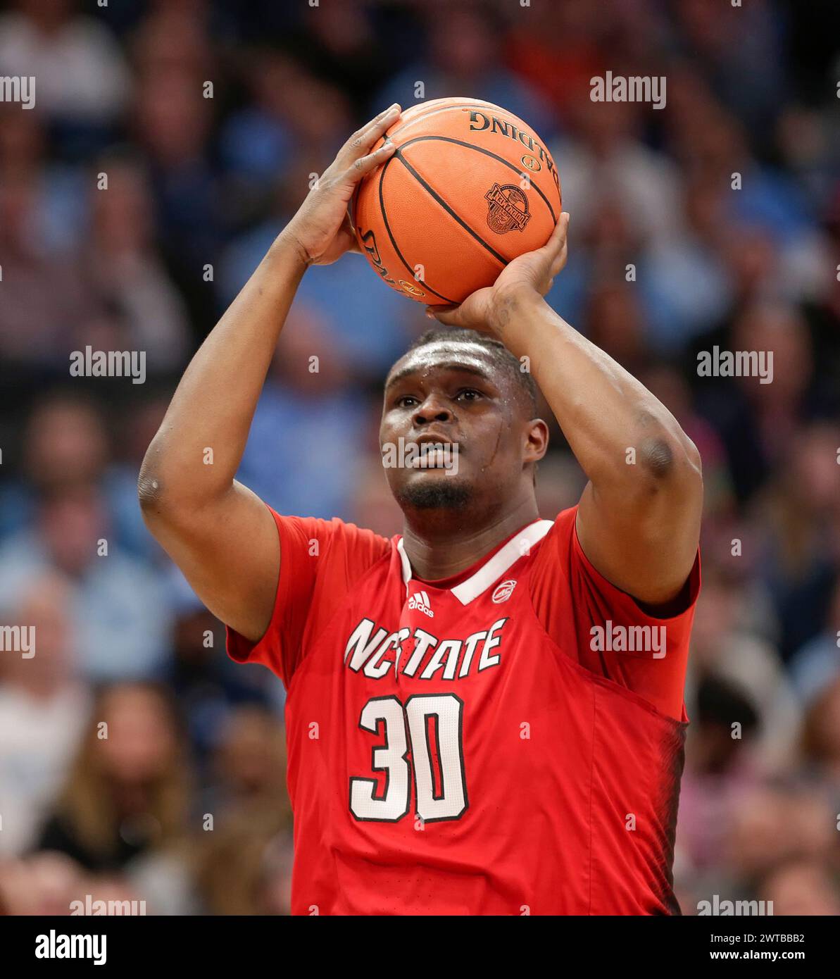 March 16, 2024: NC State Wolfpack Forward (30) DJ Burns, Jr. during the ...