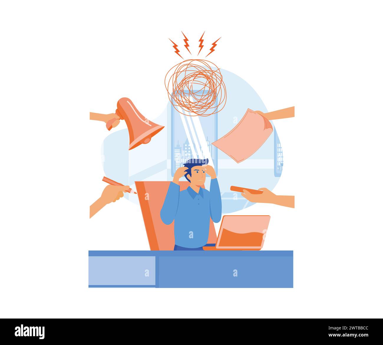 Multitasking Work concept. Time Management Planning and Scheduling ...