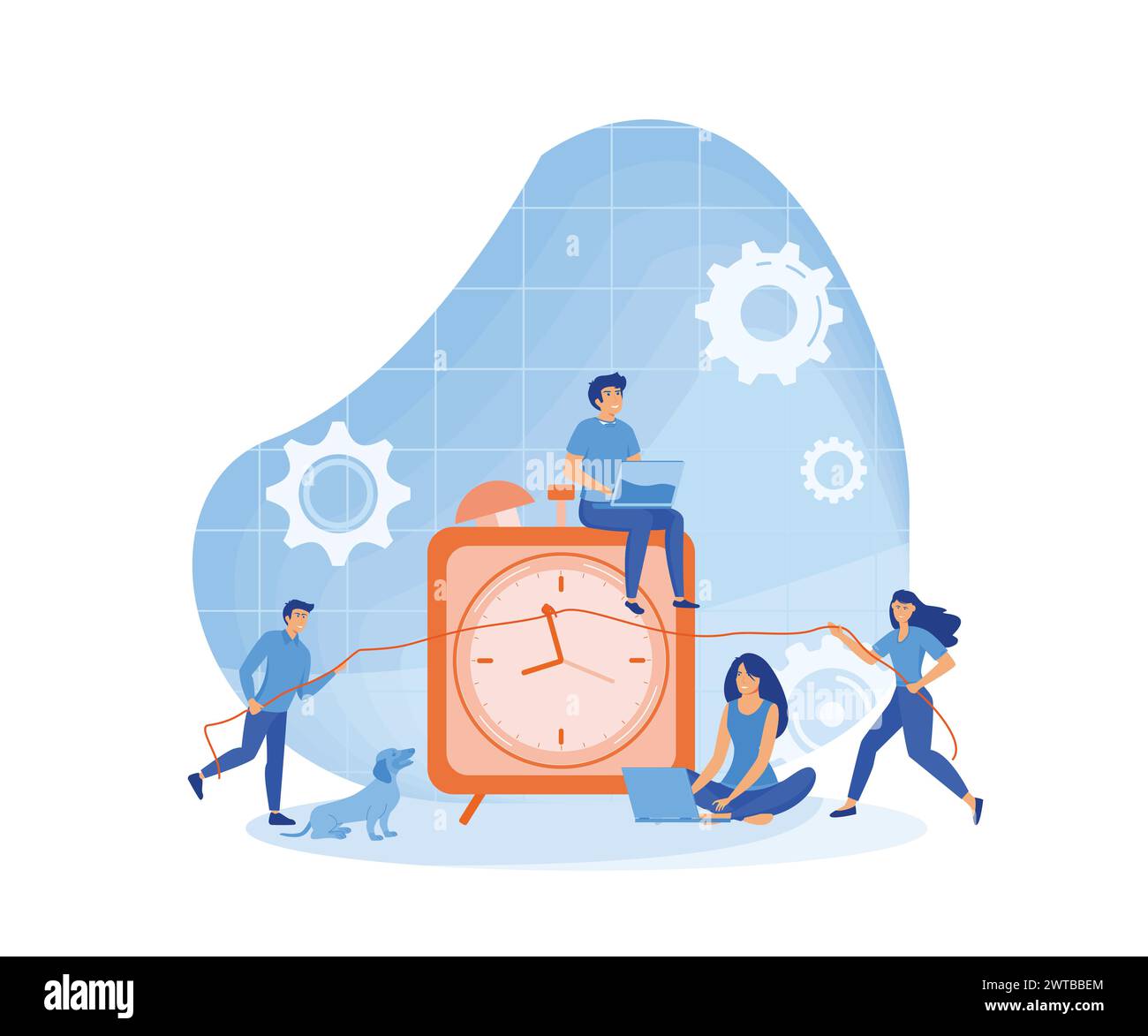 Time management. Time management. Projects and deadlines. flat vector ...