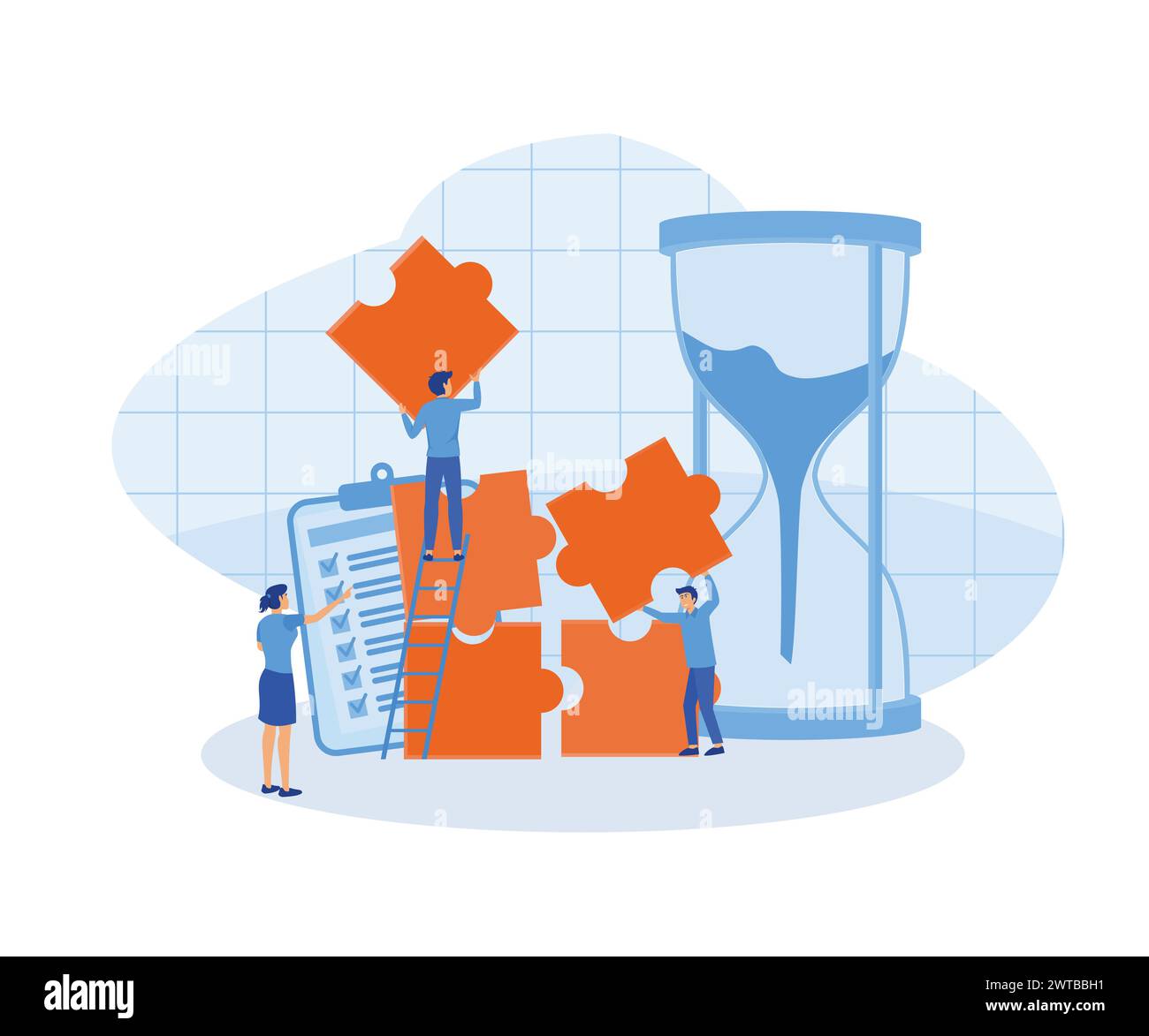 Project management. Business process and planning, workflow organization. Colleagues working ...