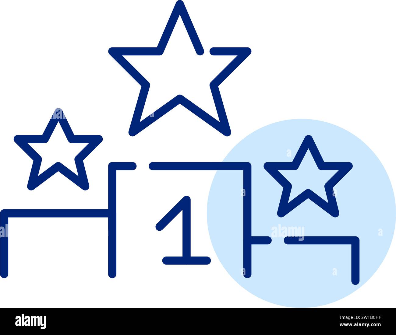 Champion podium with stars. Career achievements and professional ...