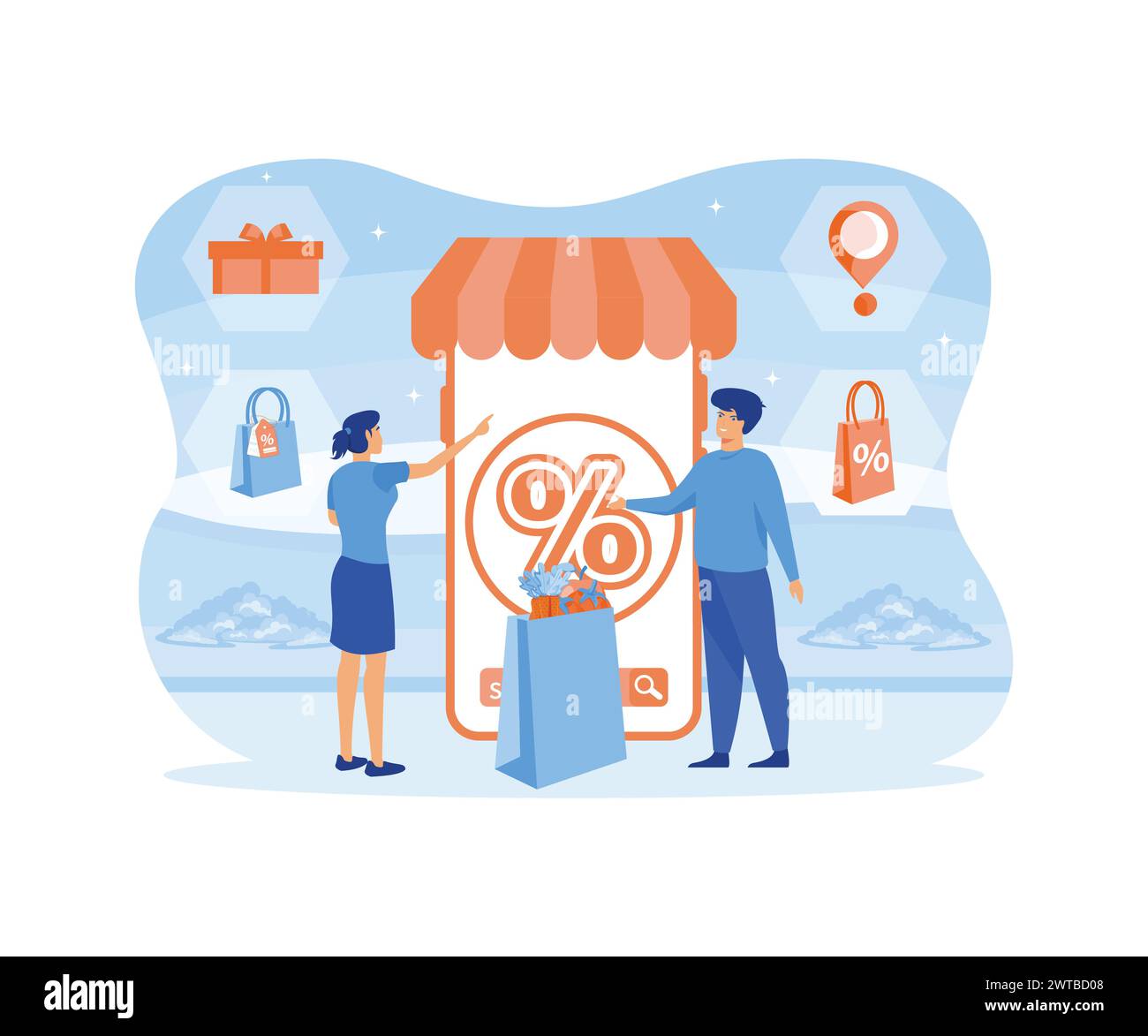 Smart woman out shopping Stock Vector Images - Alamy