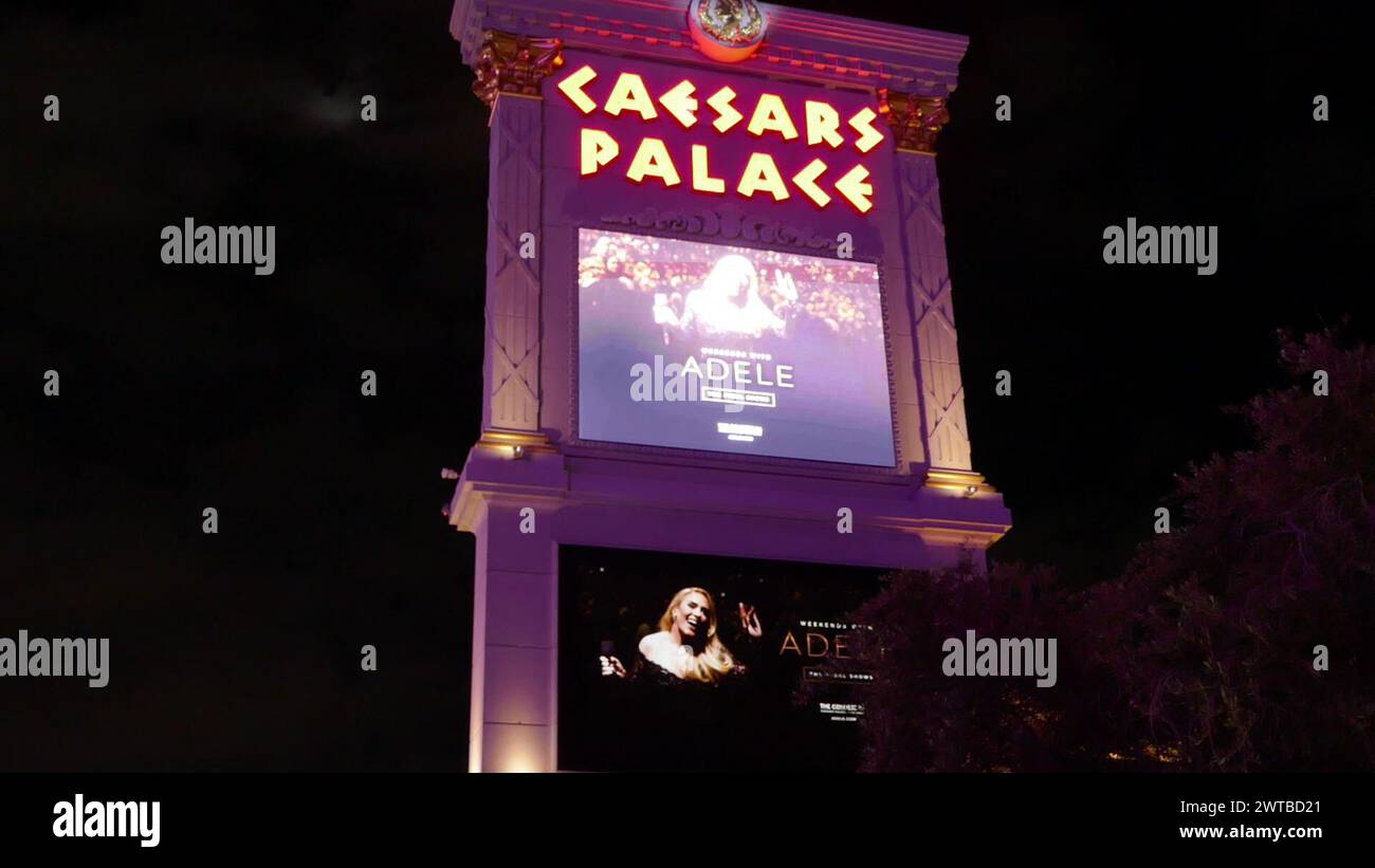 Las Vegas, Nevada, USA 7th March 2024 Weekends With Adele The Final Shows Marquee at CaesarÕs ...