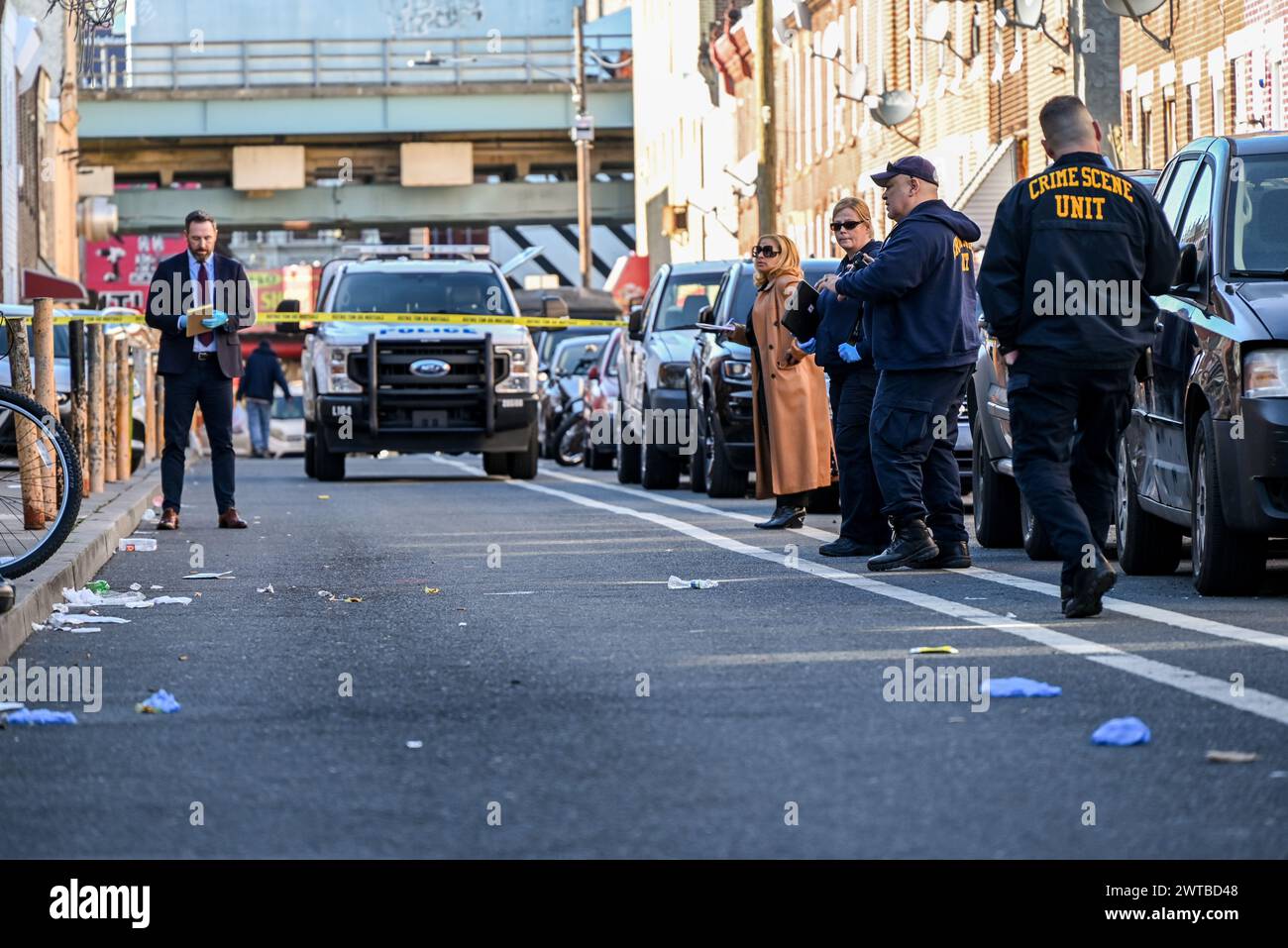 Philadelphia, United States. 16th Mar, 2024. Police block off roads and ...