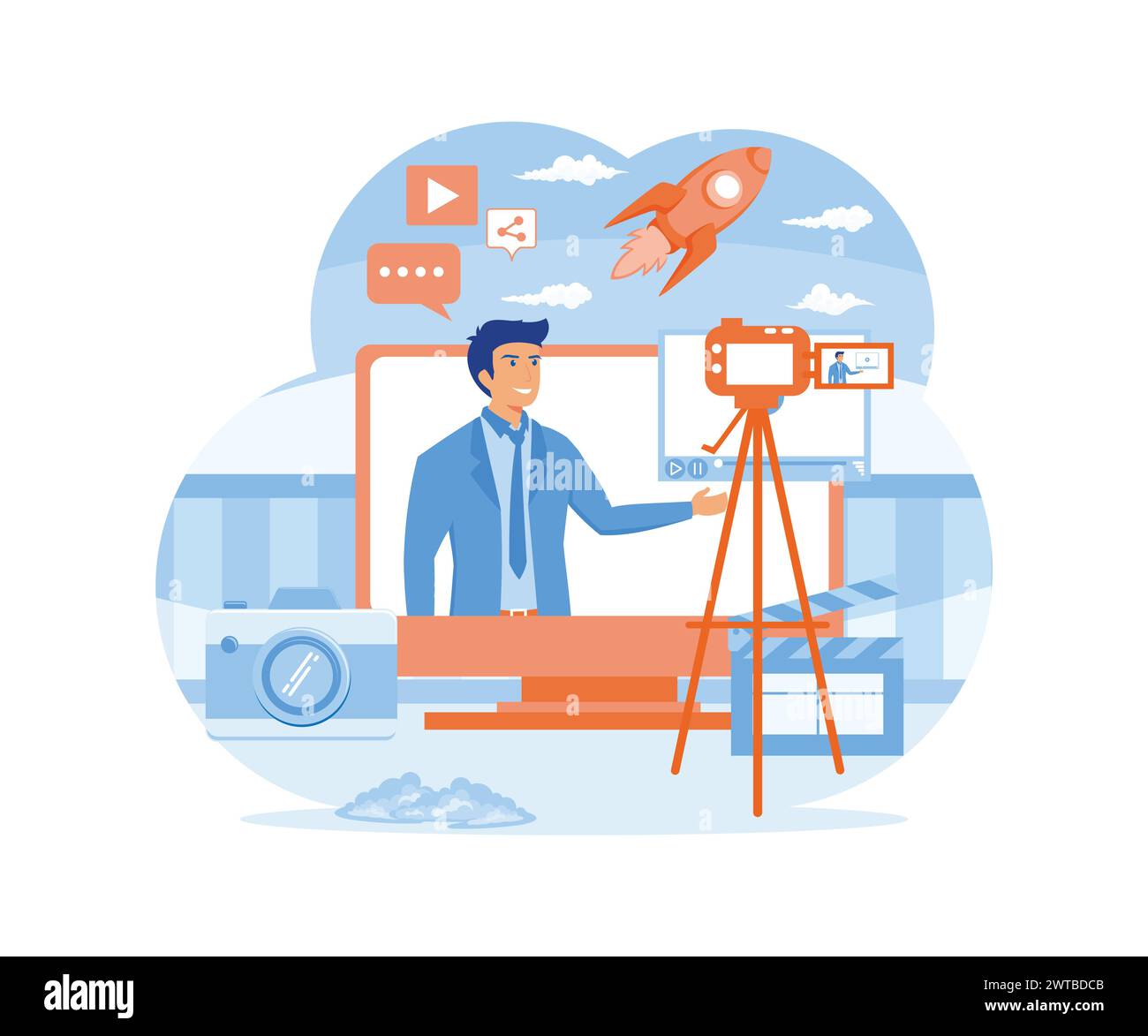 Famous internet digital content creator Stock Vector Images - Alamy