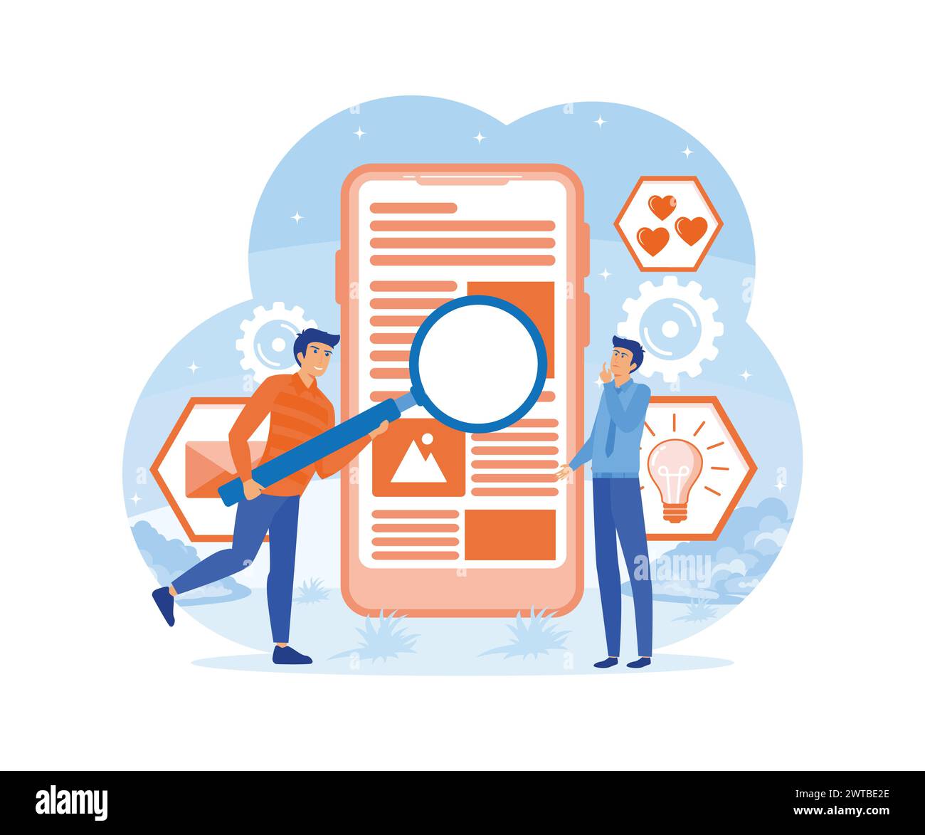 Content Marketing, Blogging and SMM concept. Articles and media ...