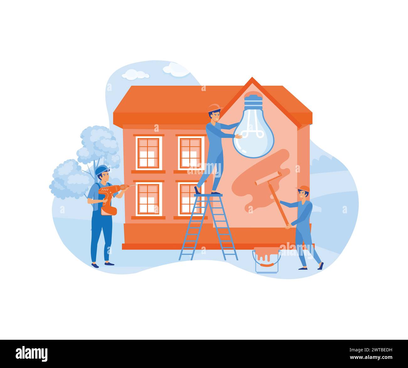 Brush electric works Stock Vector Images - Alamy