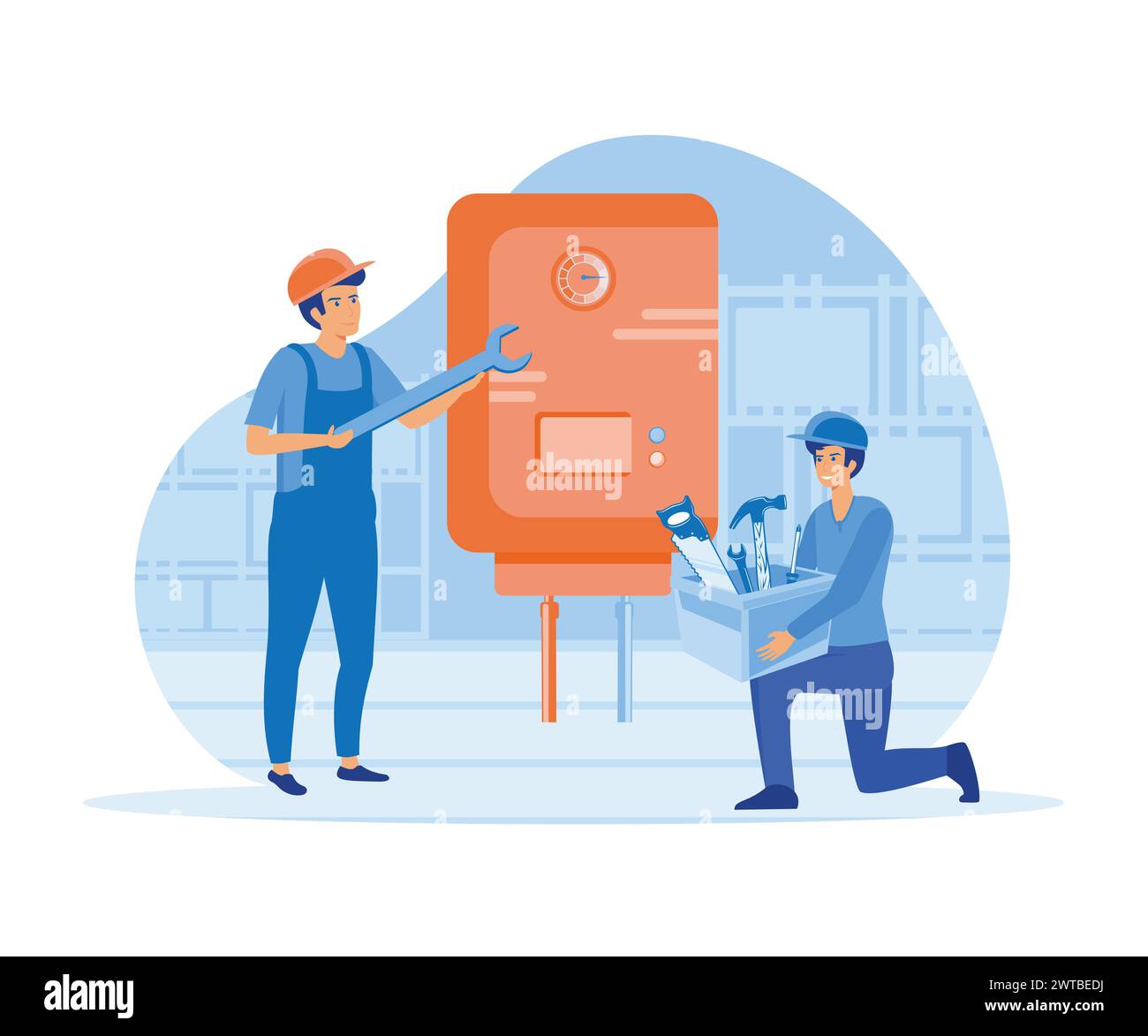 Hot water boiler in Cut Out Stock Images & Pictures - Alamy