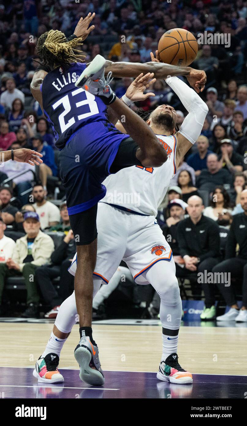 Sacramento, Ca, USA. 16th Mar, 2024. Sacramento Kings guard Keon Ellis ...