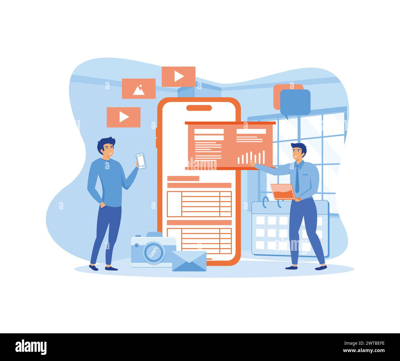 Team professional mobile app Cut Out Stock Images & Pictures - Alamy