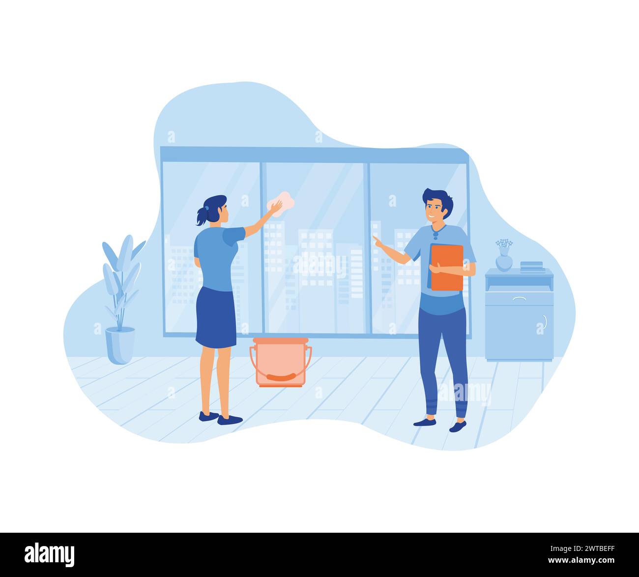 Manager explaining hotel Stock Vector Images - Alamy