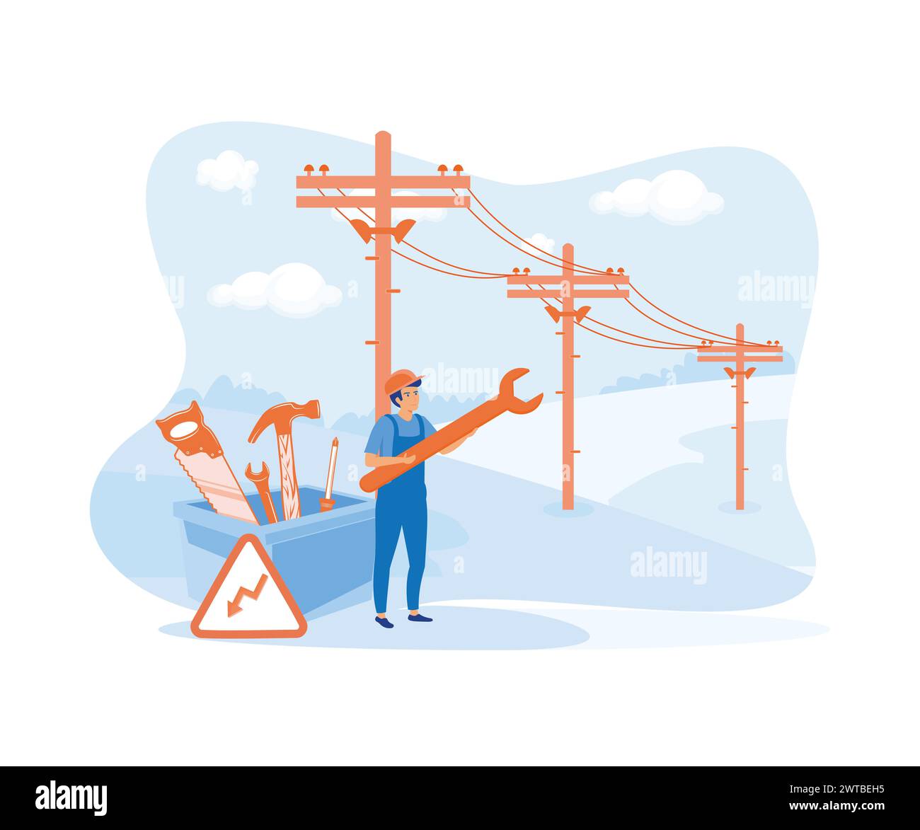 Electricity services Stock Vector Images - Alamy