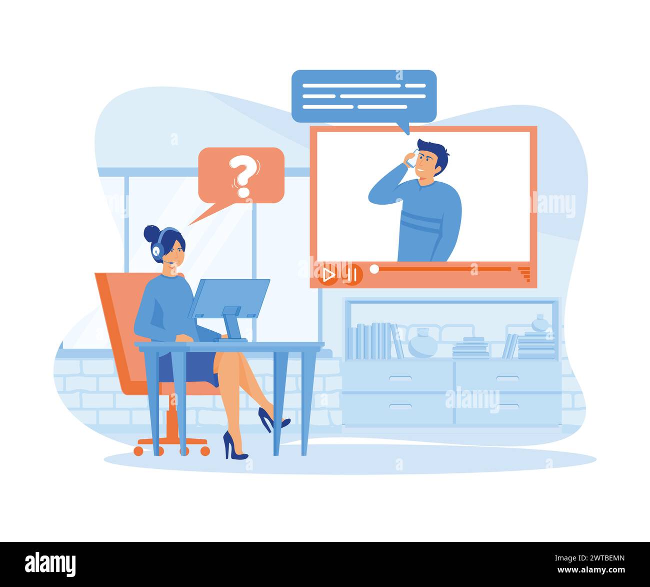 Communications operator Cut Out Stock Images & Pictures - Alamy