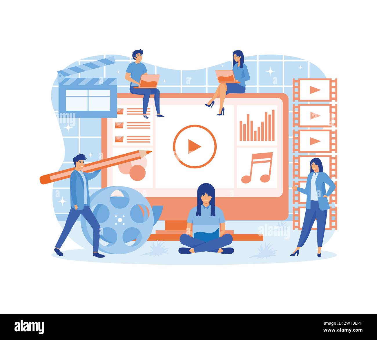 Animators computer Stock Vector Images - Alamy