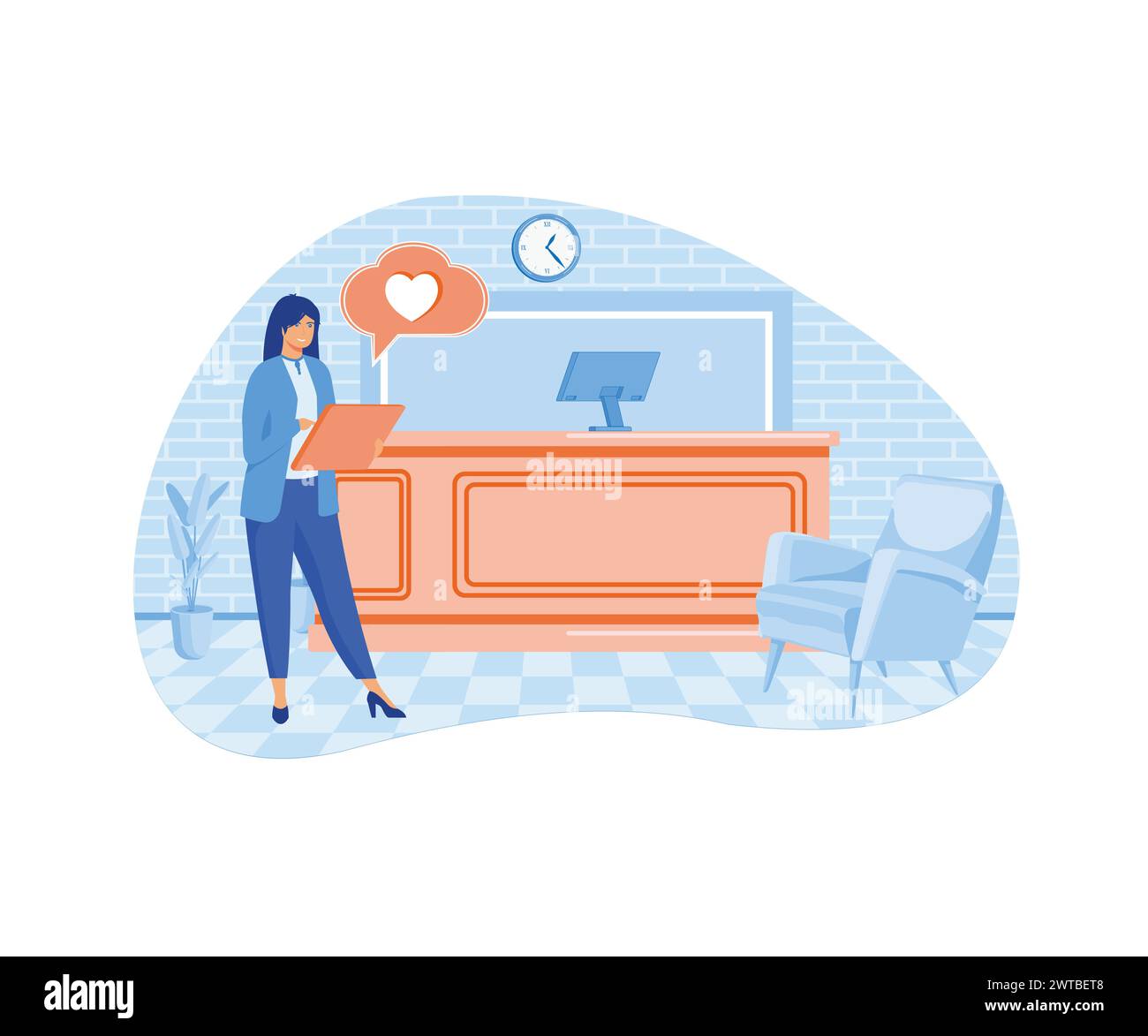 Resort staff hospitality Stock Vector Images - Alamy