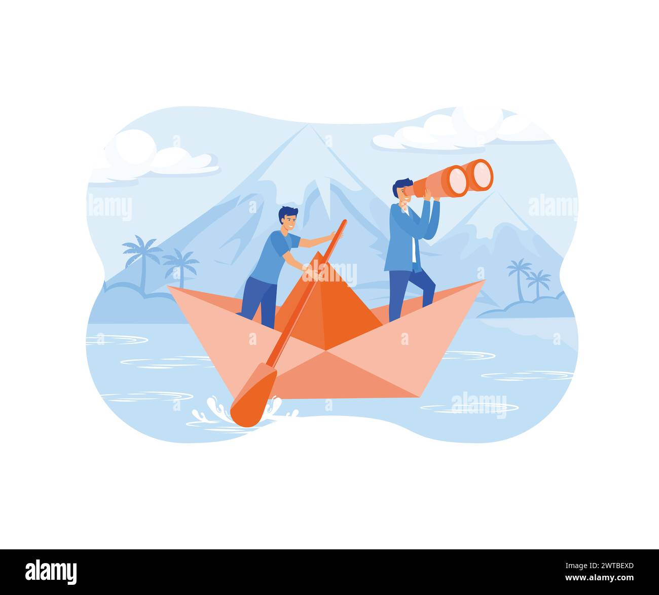 People looking sea Stock Vector Images - Alamy