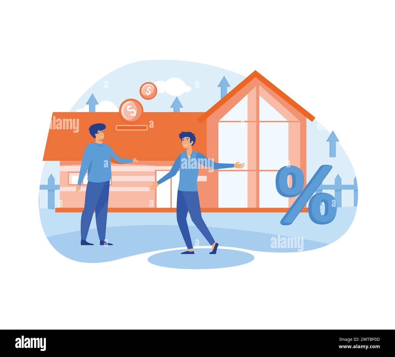 House listing concept. Real estate floor plan. flat vector modern ...