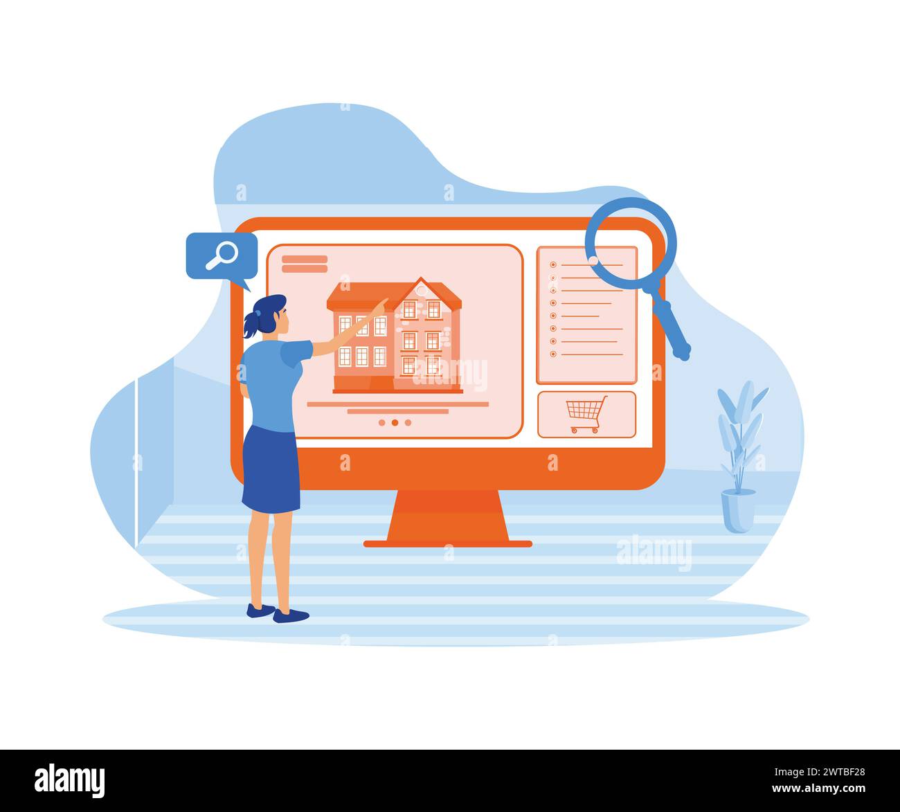 Property management search icon Cut Out Stock Images & Pictures - Alamy