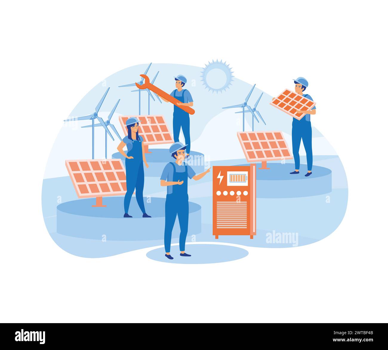 Engineer smart woman worker Stock Vector Images - Alamy