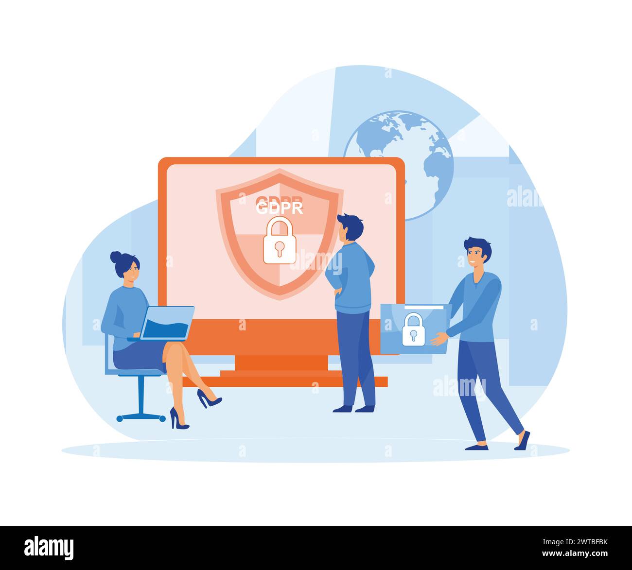 Business woman computer legal Stock Vector Images - Alamy