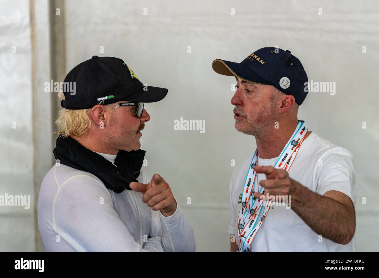 Adelaide, Australia. 17 March, 2024. David Brabham gives advice to ...
