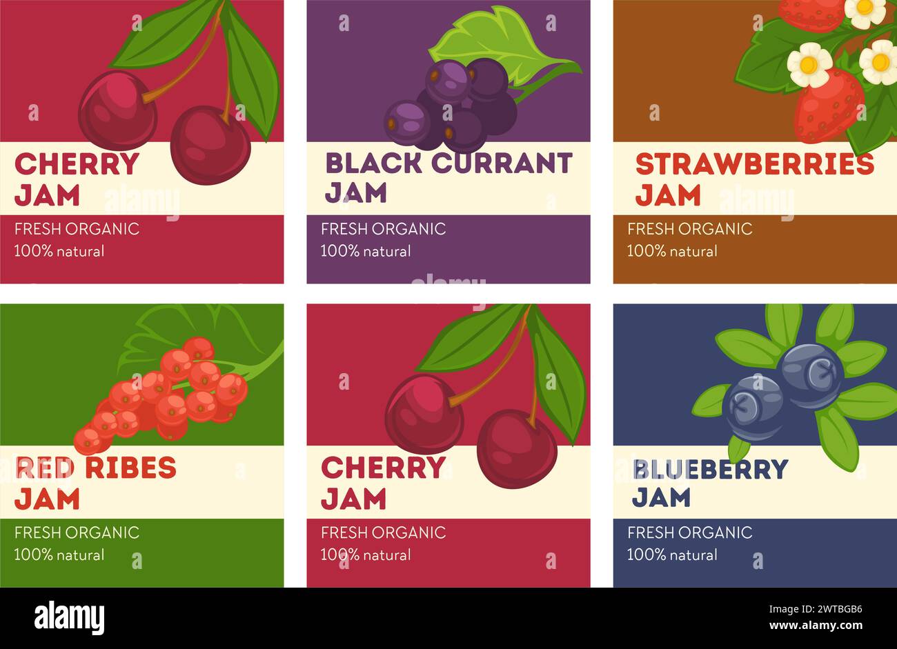 Stickers for strawberry jam hi-res stock photography and images - Alamy