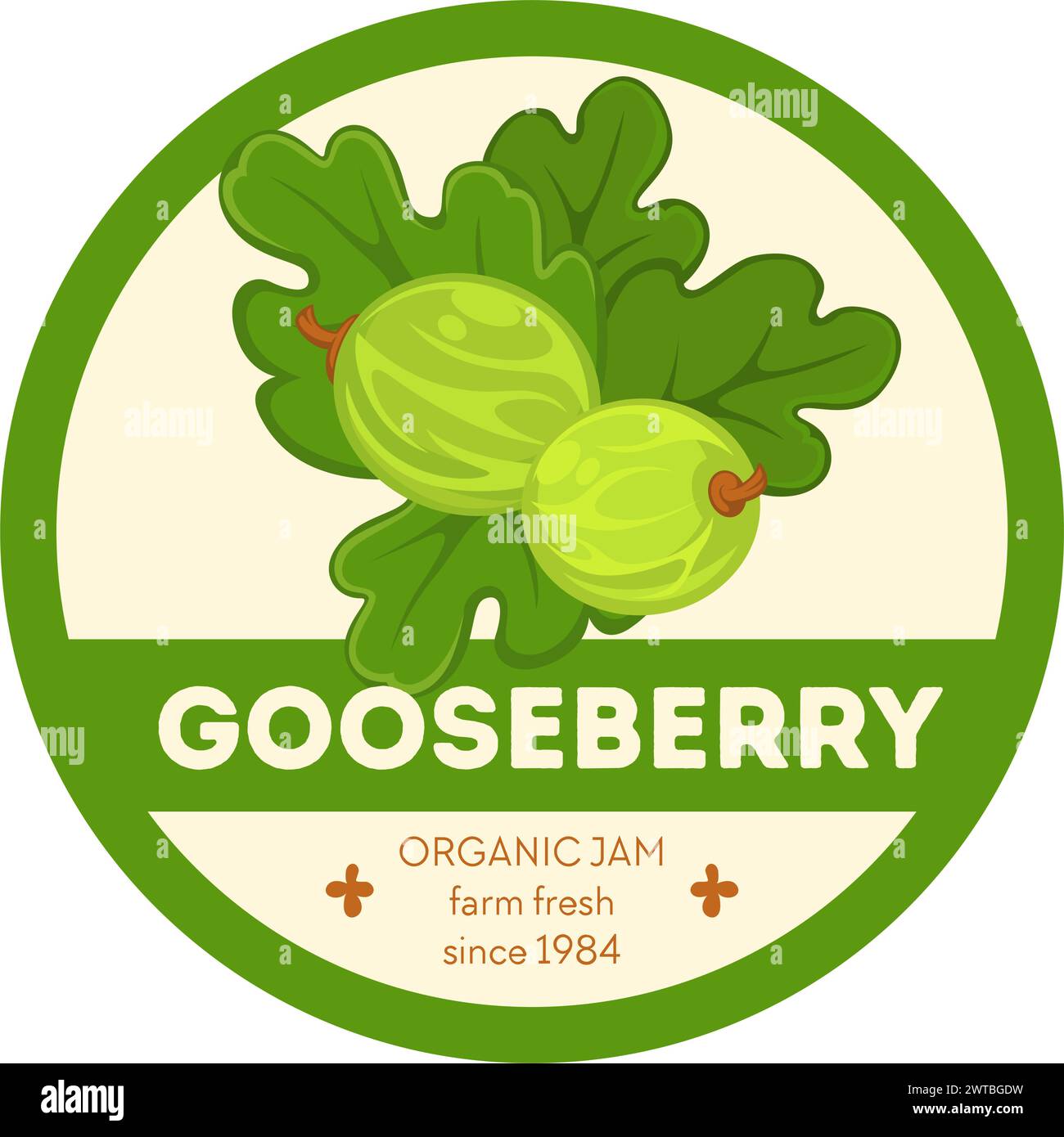 Gooseberry confiture Stock Vector Images - Alamy