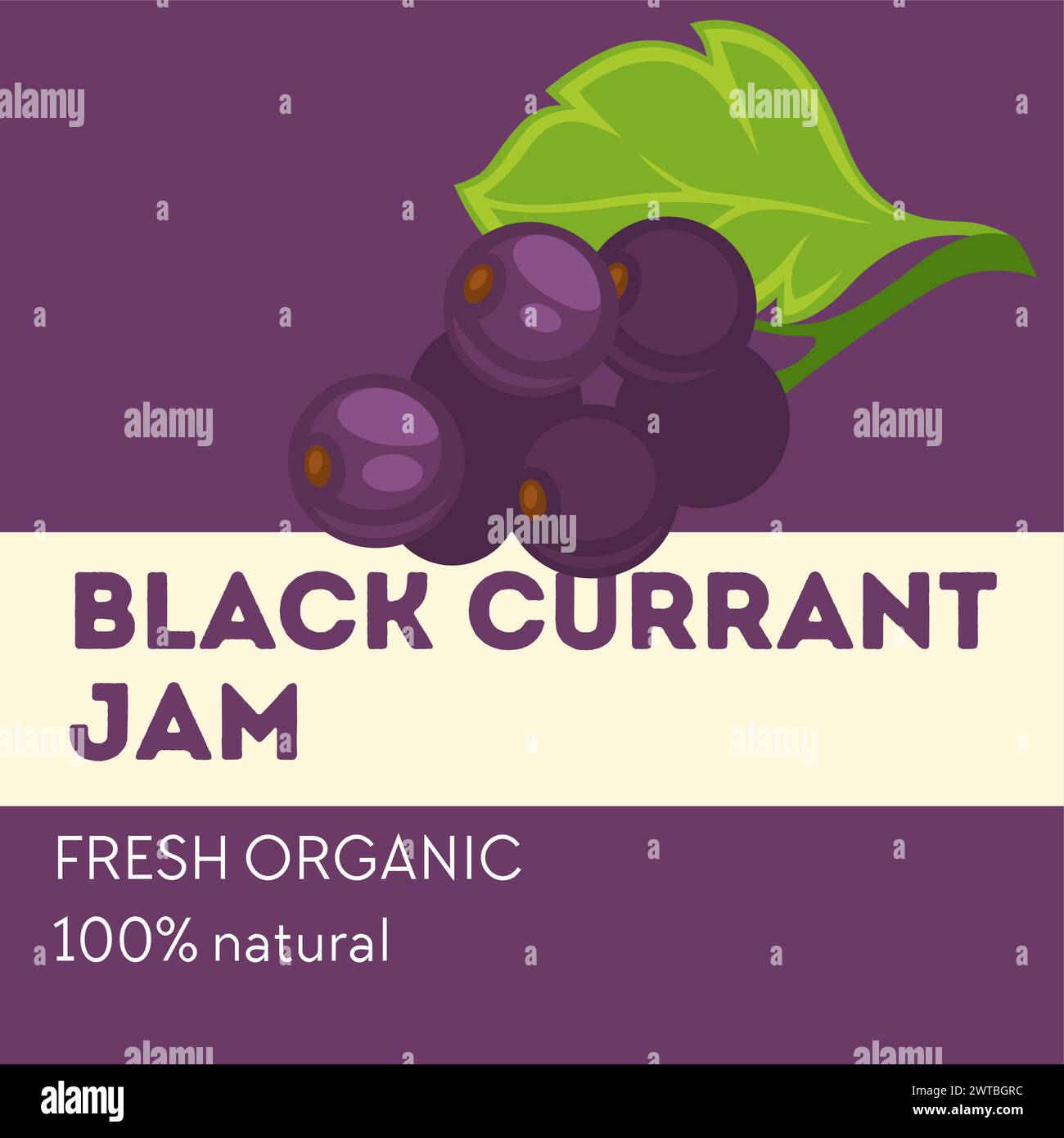 Black currant jelly Stock Vector Images - Alamy