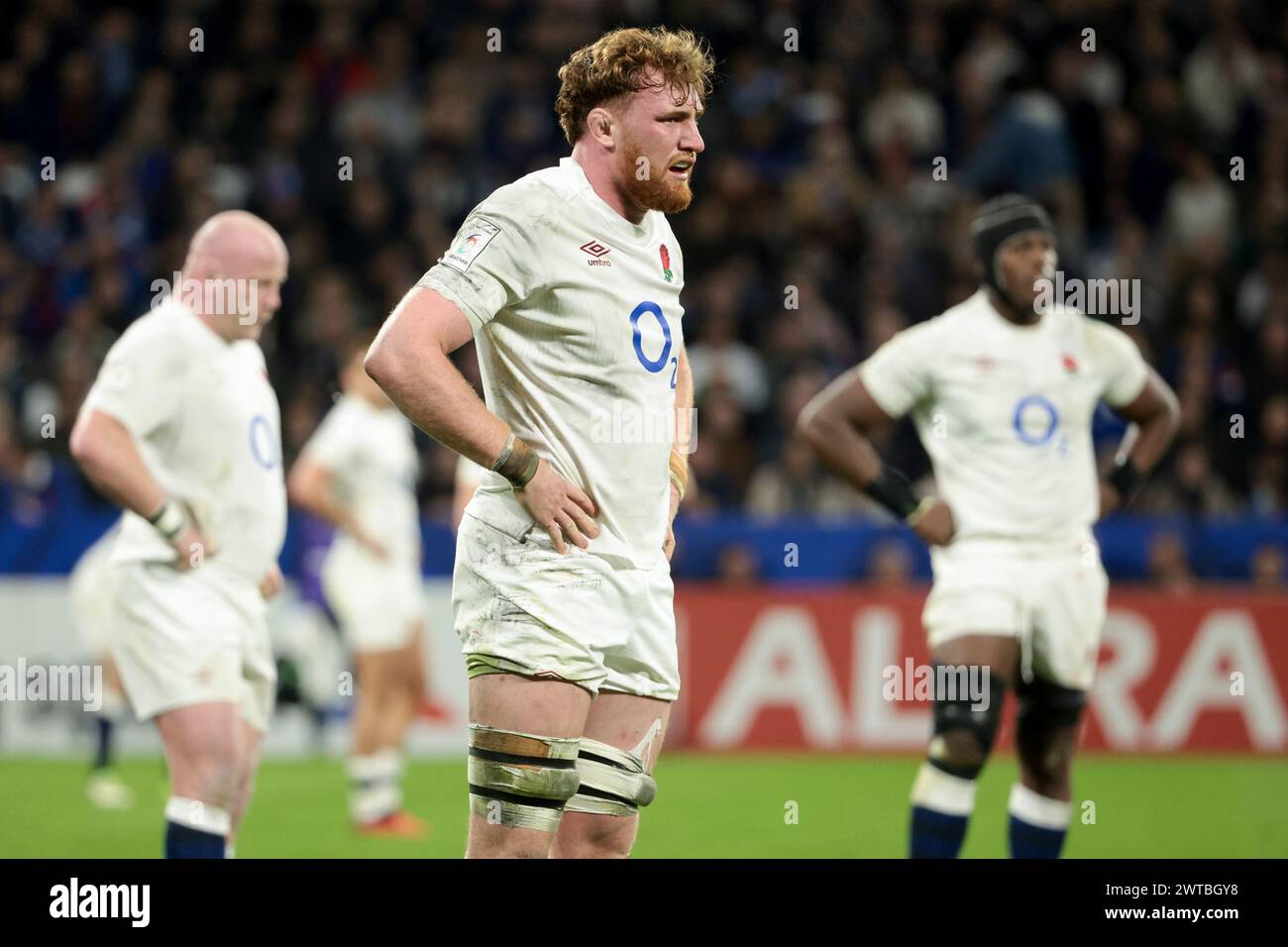 Decines Charpieu, France. 16th Mar, 2024. Ollie Chessum of England during the 2024 Six nations ...