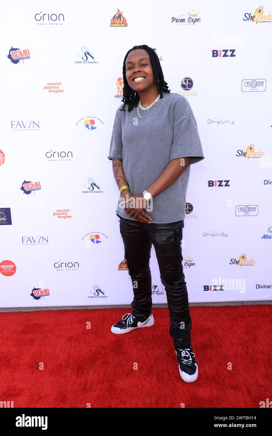 Los Angeles, California, USA. 9th March, 2024. Rapper Active the Great ...