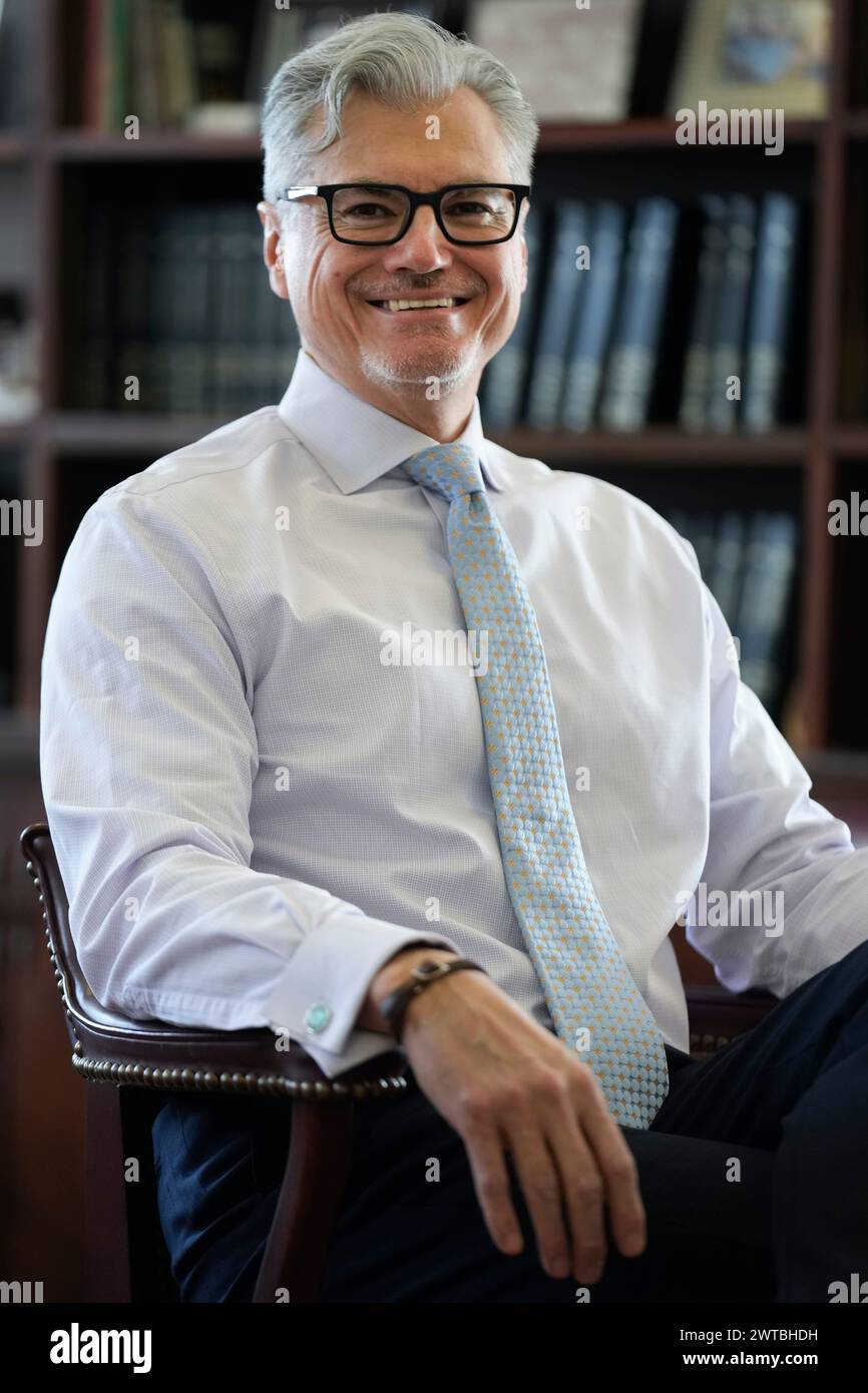 Judge Juan Merchan poses for a picture in his chambers in New York ...