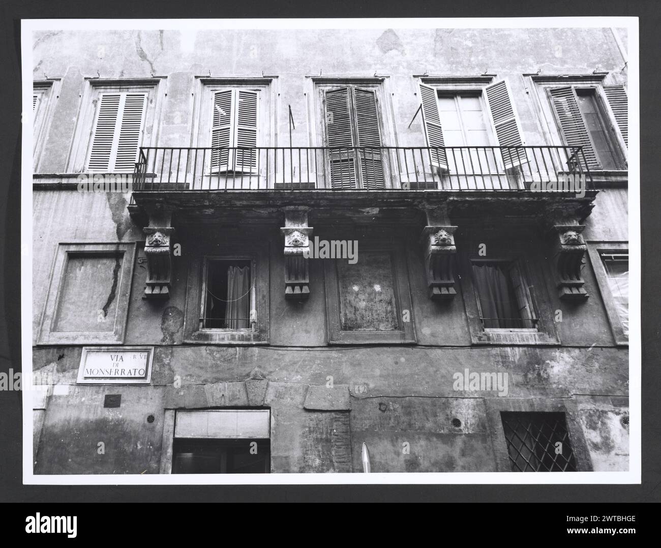 Lazio Roma Rome Via di Monserrato. Hutzel, Max 1960-1990 Street views ...
