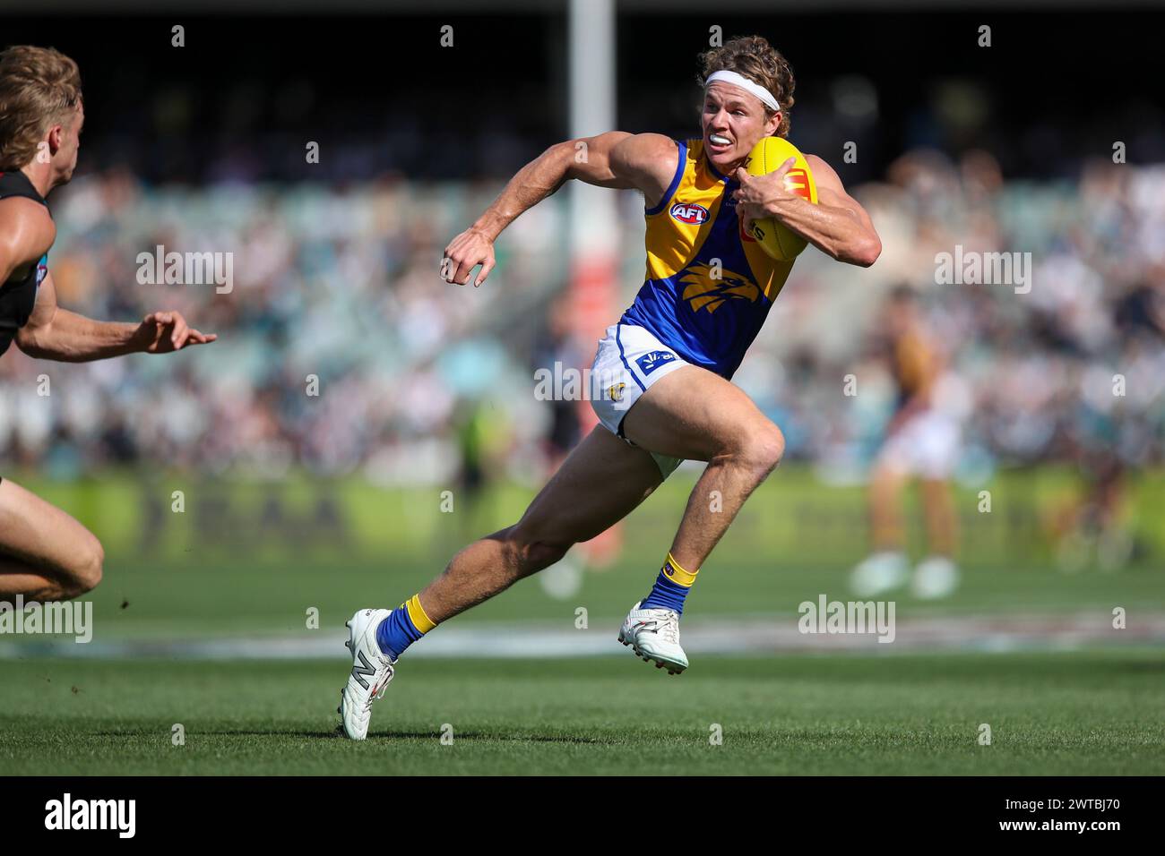 Adelaide, Australia. 17th Mar, 2024. Jayden Hunt of the Eagles during ...