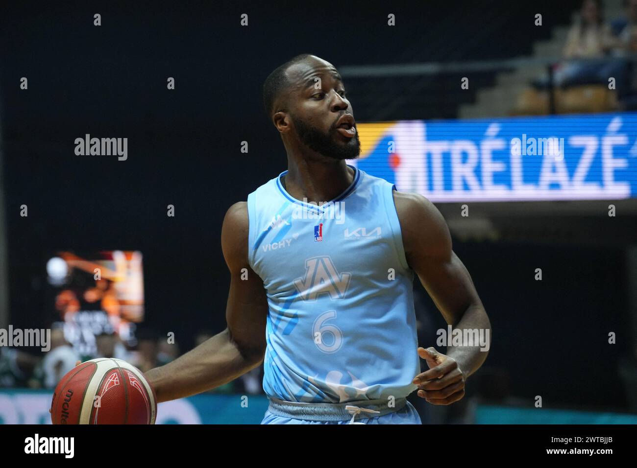 Trelaze, France. 16th Mar, 2024. Assenian Moulare of JA Vichy ...