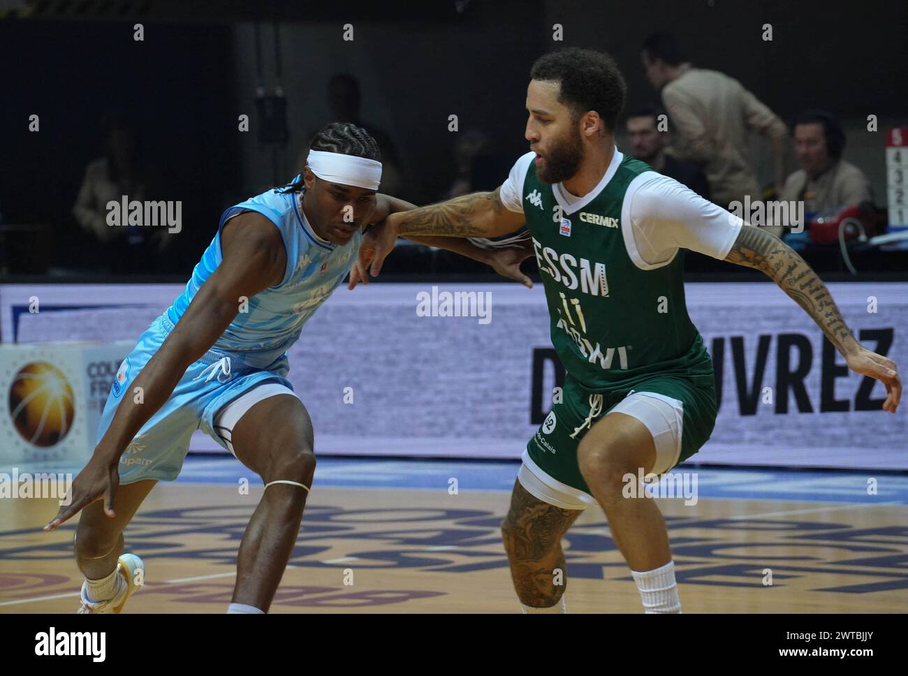 Trelaze, France. 16th Mar, 2024. Assenian Moulare of JA Vichy ...