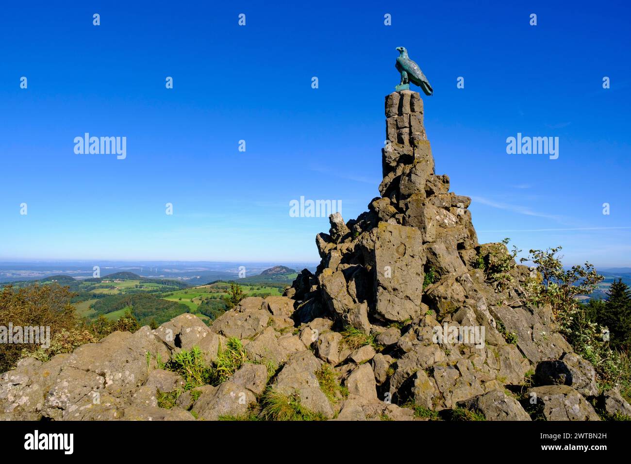 Aviation memorial, Wasserkuppe, Rhoen, district of Fulda, Hesse ...