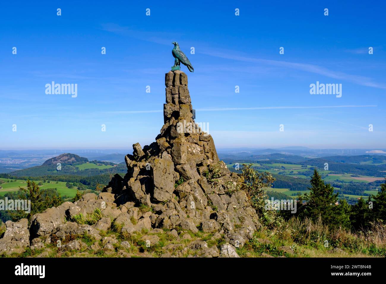 Aviation memorial, Wasserkuppe, Rhoen, district of Fulda, Hesse ...