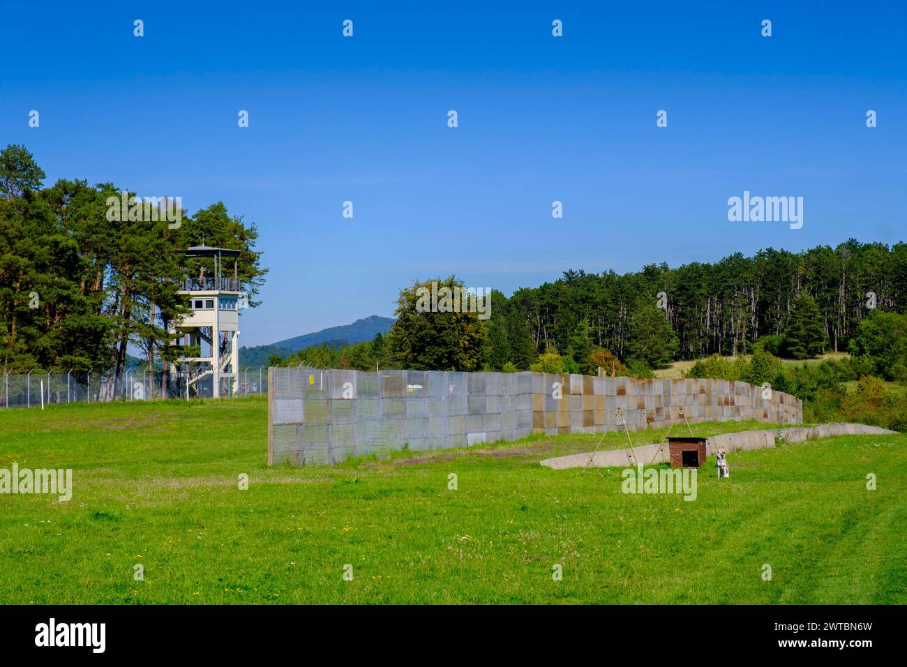 Point Alpha memorial near Geisa, border tower and border fortifications ...