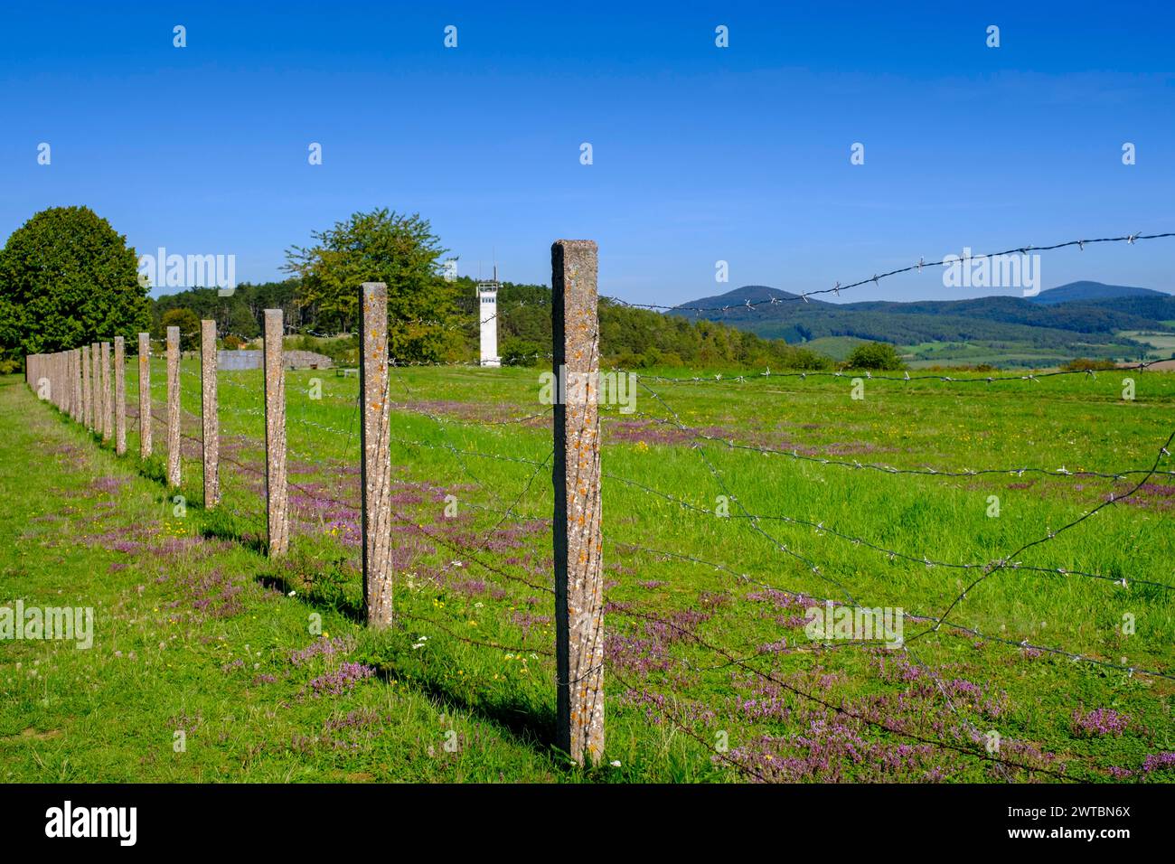 Point Alpha memorial near Geisa, border tower and border fortifications ...
