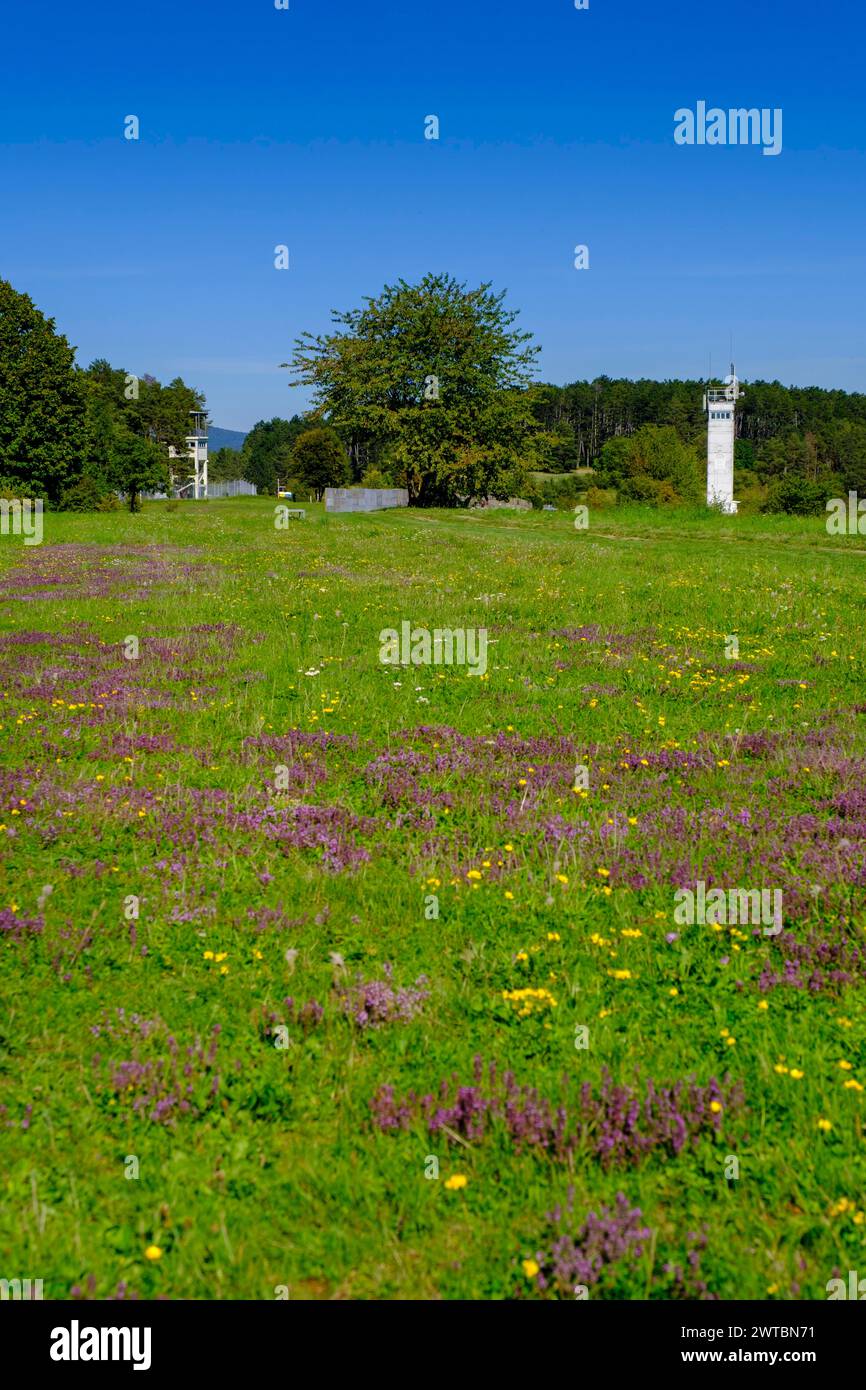 Point Alpha memorial near Geisa, border tower and border fortifications ...