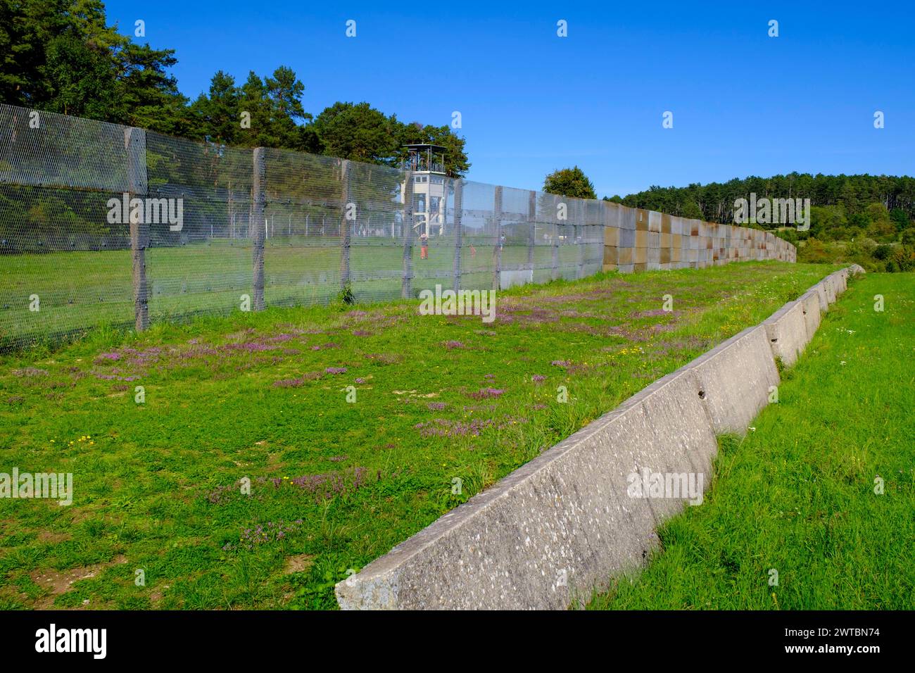 Point Alpha memorial near Geisa, border tower and border fortifications ...