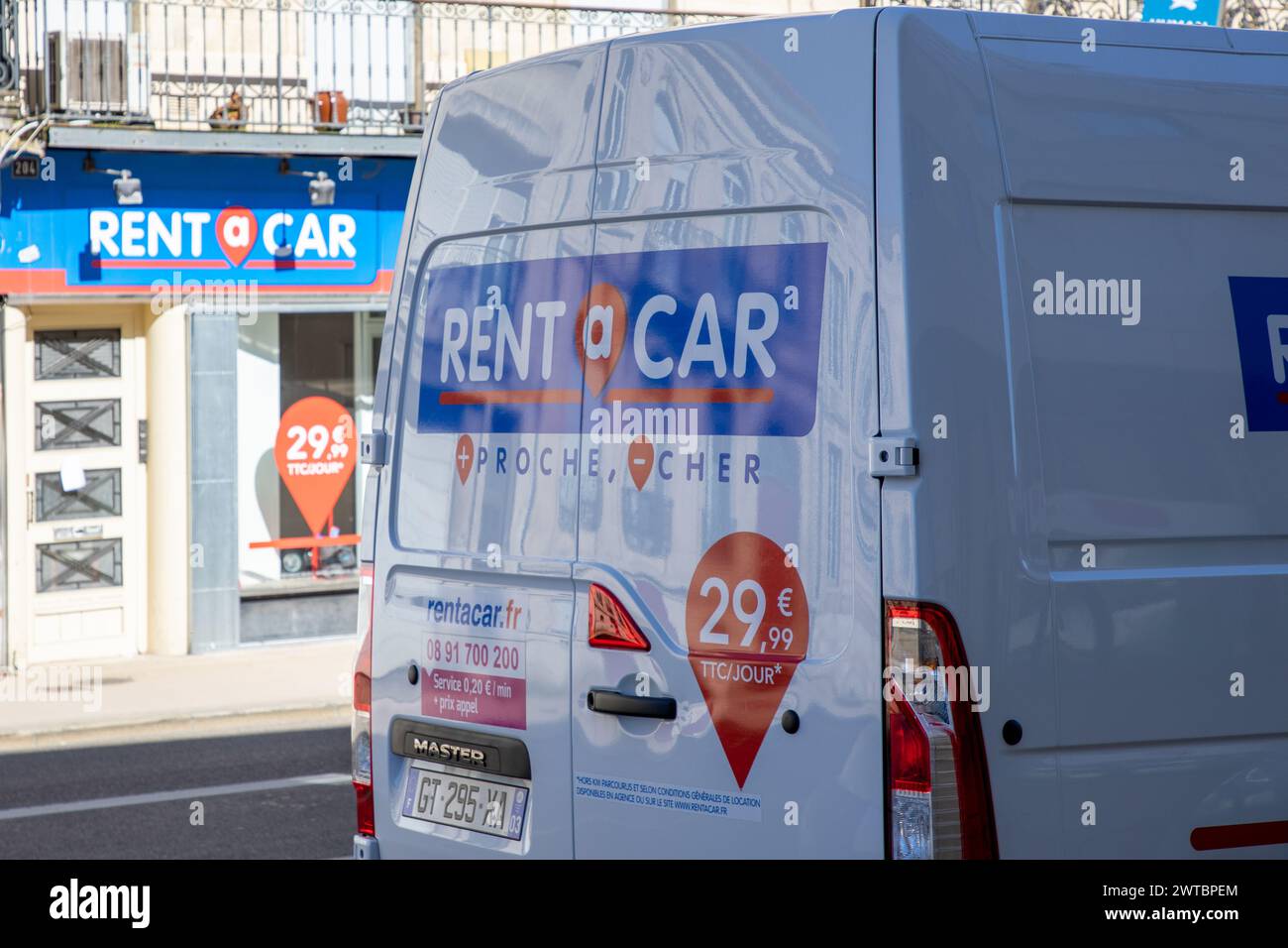 Bordeaux , France - 03 12 2024 : rent a car logo brand and text sign on ...