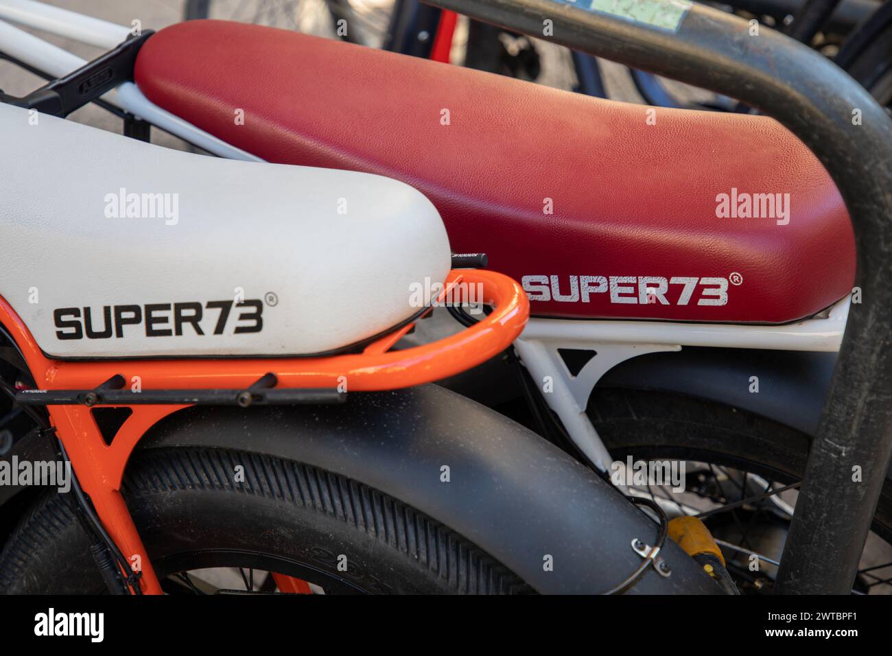Bordeaux , France - 03 12 2024 : Super73 bicycle brand text and logo ...
