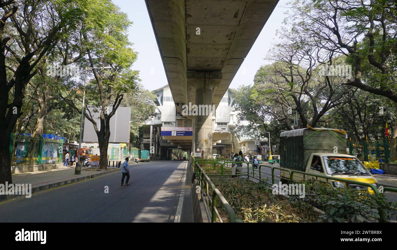 Bangalore, India - January 16 2024: Exterior View of Jayanagar metro ...